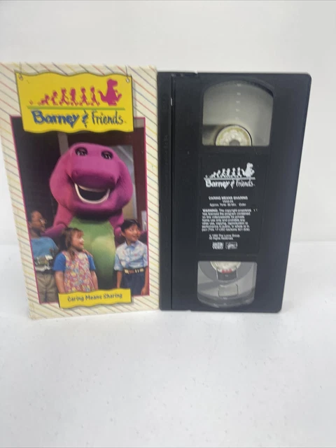 BARNEY FRIENDS CARING Means Sharing VHS Tape RARE Time Life Video Kid ...