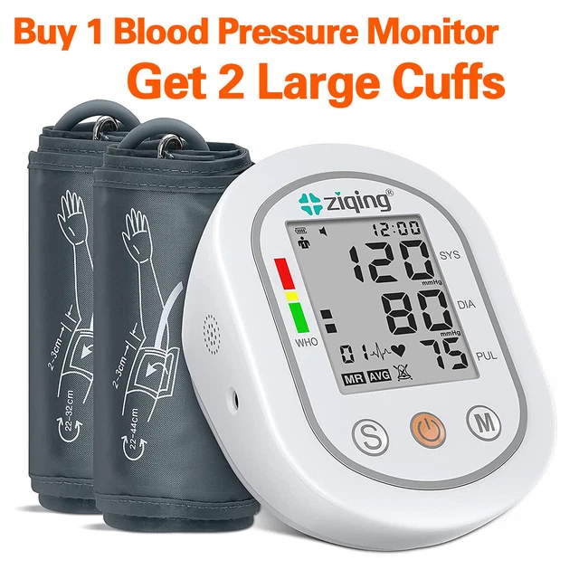 AUTOMATIC BLOOD PRESSURE Monitor Upper Arm Digital BP Machine Large ...