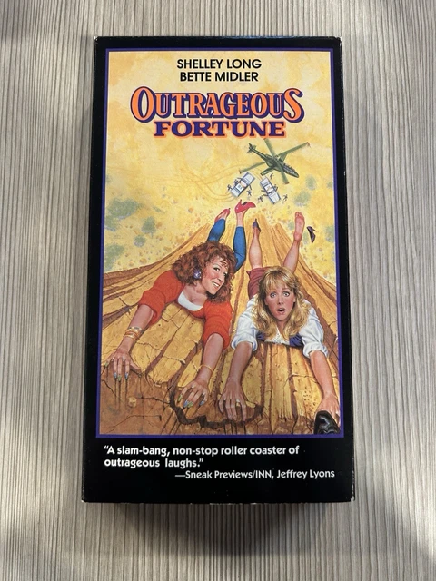 OUTRAGEOUS FORTUNE (VHS 1988 Touchstone) Bette Midler Shelley Long ...