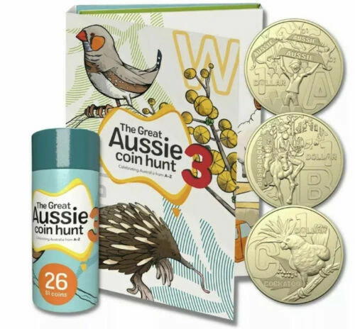 2022 A-Z GREAT Aussie Coin Hunt 3 -Full Set 26 $1Coins+Folder + Sameday ...