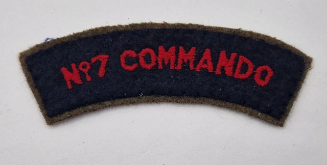 ORIGINAL WW2 BRITISH Army No.7 Commando Embroidered Cloth Shoulder ...