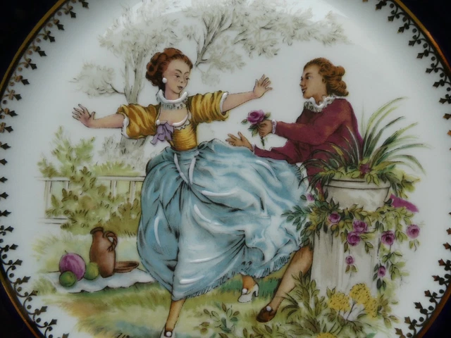 ASSIETTE EN PORCELAINE de Limoges Signée Watteau 1 EUR 29,90 - PicClick FR