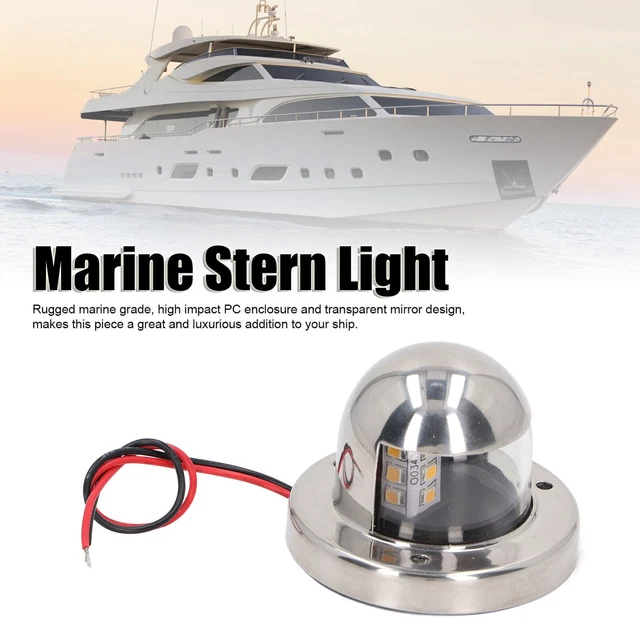 12V DC BOAT Anchor Lights 135° White LED Navigation Stern Light IP66 ...
