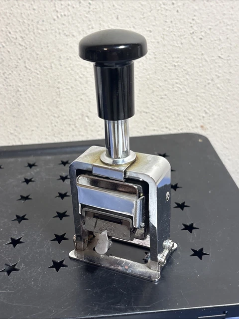 VINTAGE BATES ROYALL Automatic Numbering Machine Model RNM6-7 $6.96 ...