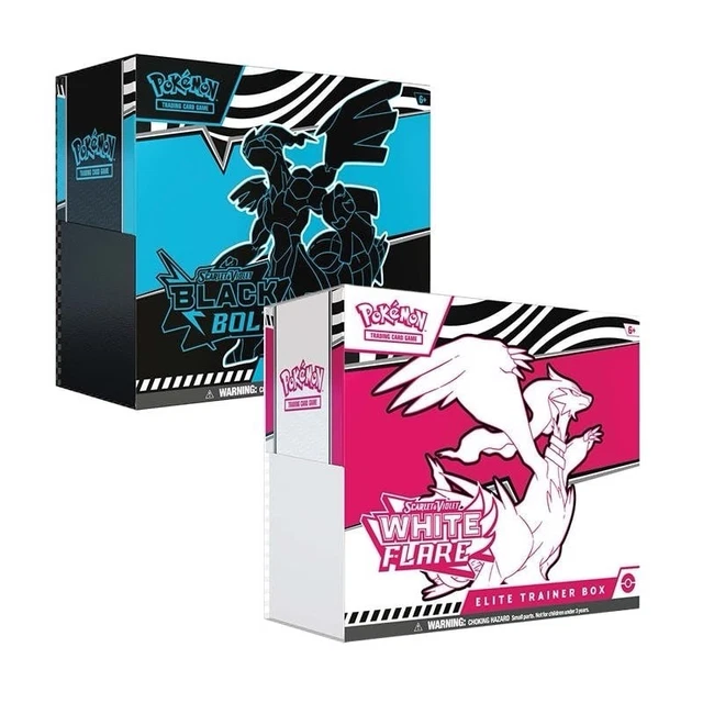 POKEMON TCG WHITE Flare and Black Bolt Elite Trainer Box ETB - In Hand ...