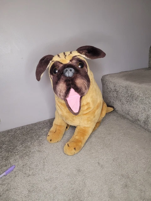 MELISSA AND DOUG Large Life-like Realistic Pug Plush Animal Toy £31.90 ...