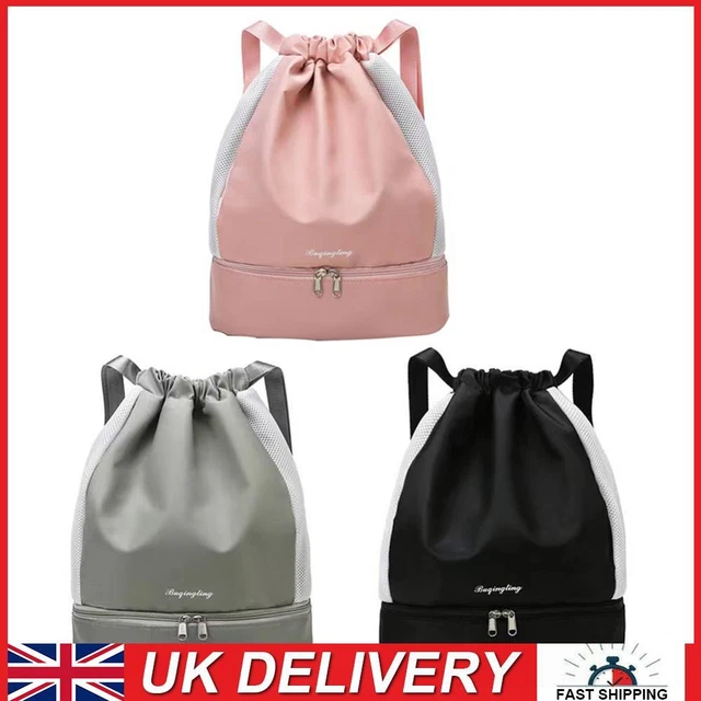 DRAWSTRING SWIMMING BACKPACK Dry Wet Bags Waterproof Fitness Sports ...