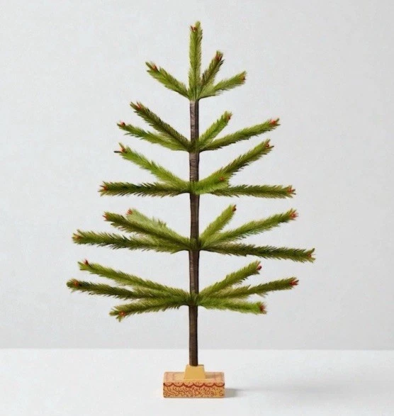 JOHN DERIAN X Target 24” Christmas Tree Faux Feather with Red Berries ...