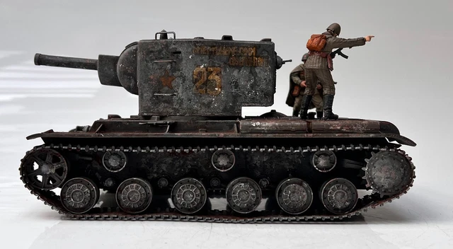 1:35 RUSSIAN KV-2 Tank Tamiya Model Kit gebaut pro built Soviet WW2 ...