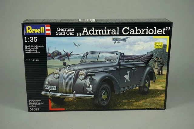 SEALED REVELL 03099 Kit Modellismo 1:3 5 German Staff Auto Admiral ...
