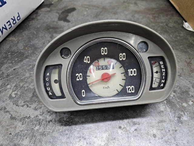 ORIGINAL FIAT 600 And Multiple Speedometer Watch Odometer, Family Era £ ...