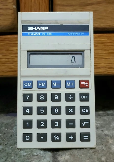 SHARP ELSI MATE EL-230 Vintage Calculator - Working - Free Postage £8. ...