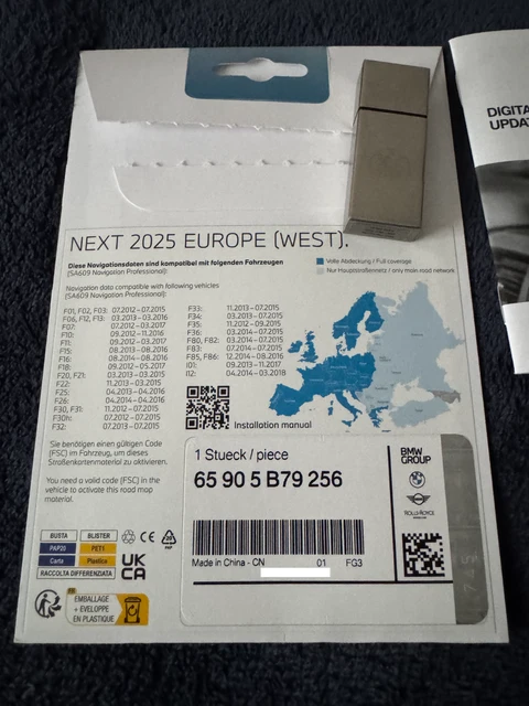 ORIGINAL BMW Navi Update USB Stick ROAD MAP EUROPE WEST NEXT 2025 EUR 1 ...