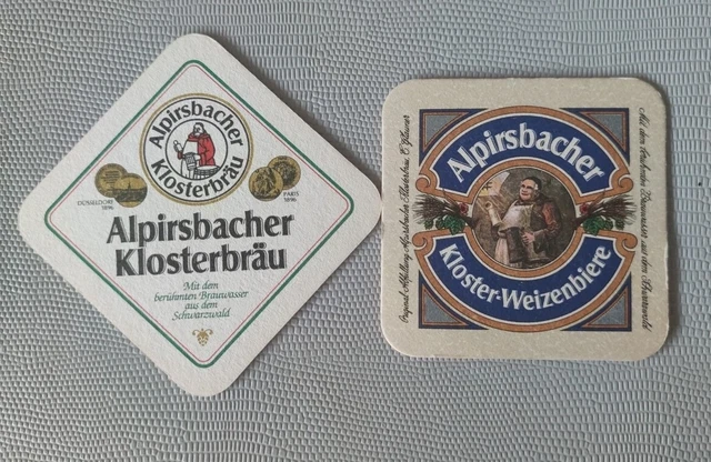 2 SCHÖNE BIERDECKEL - Alpirsbacher Klosterbräu aus dem Schwarzwald 👍😁 T4 EUR 1,40 - PicClick DE