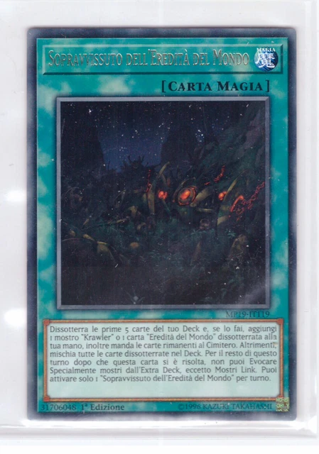 YU-GI-OH SOPRAVVISSUTO DELL'EREDITÀ del Mondo MP19-IT119 Rara ITA EUR 1 ...