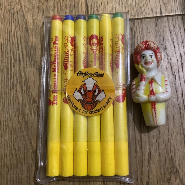 VINTAGE 1979 MCDONALD'S Collectible Ronald McDonald Pen Set Never ...