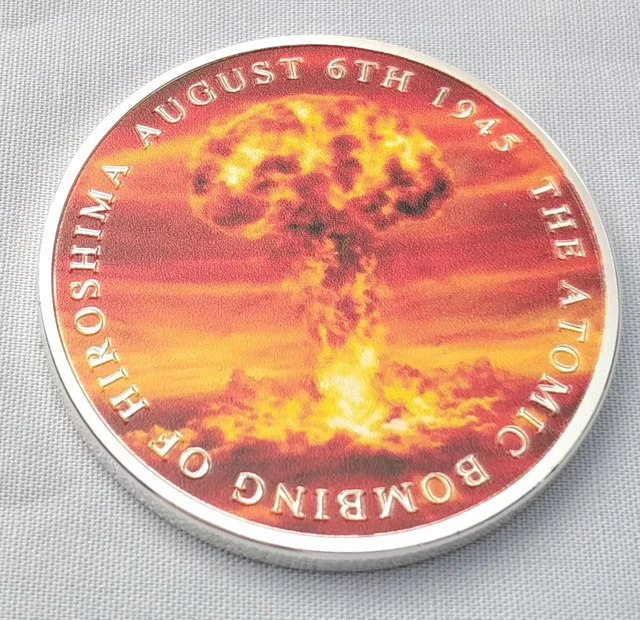 ENOLA GAY SILVER Coin Bomber Hiroshima 1945 OMD Song Nagasaki WW2 Nuke ...