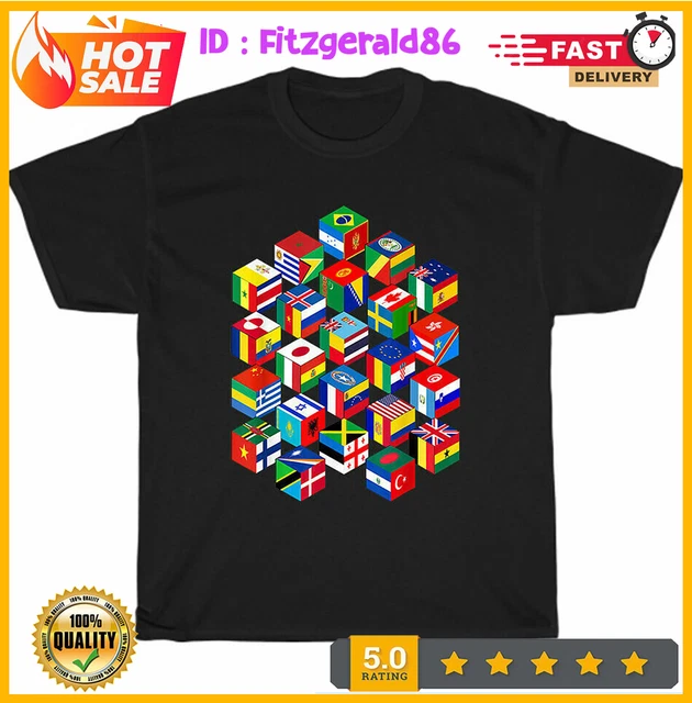 FLAGS OF THE Countries Flags of the World International T-Shirt Unisex Tee Gift EUR 22,96 ...