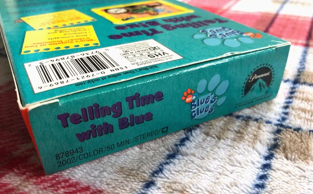 BLUE'S CLUES PLAY Along with Blue TELLING TIME WITH BLUE Nick Jr VHS ...