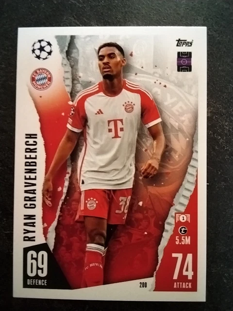 TOPPS MATCH ATTAX Champions League 2023/2024 Ryan Gravenberch 200 ...