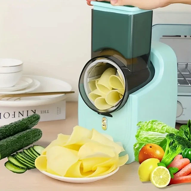 ELECTRIC SALAD SLICER Fruit Cutter Vegetable Cheese Grater Chopper ...