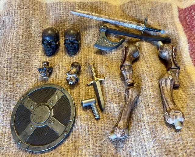 MYTHIC LEGIONS ILGAR Skeleton Bones, Skull x2 and Weapons Four Horsemen ...