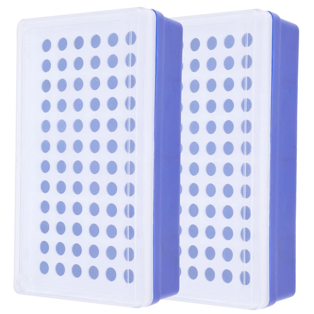 2 PCS LABORATORY Centrifuge Tube Rack Micro Holder Test Storage Box ...