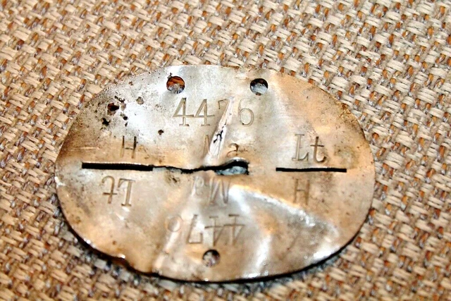 WW2 GENUINE GERMAN Soldier Dog Tag: H. Ma. Lt. number 4476 £46.00 ...