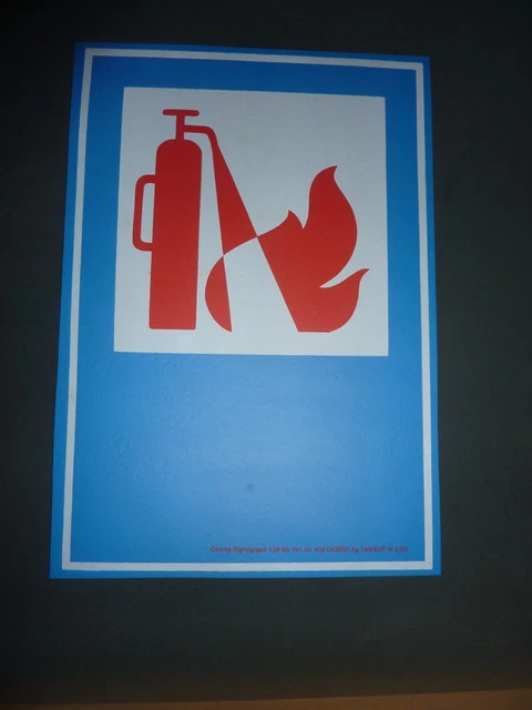 DEWAG PVC HINWEISSCHILD DDR Schild Feuerlöscher Feuer Signograph ...