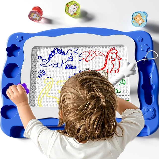 MAGNETIC DRAWING BOARD Large, Toy for Kids Age 3-7 Years, Erasable ...