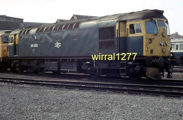 6X4 RAILWAY PHOTOGRAPH Class 26 26030 at Eastfield 20.08.83 £1.00 ...