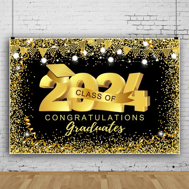 2024 CLASS CONGRATULATION Graduate Backdrop Graduation Party Background ...