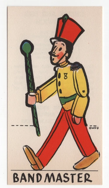 1940'S WALT DISNEY Pinocchio Bread Card D64 Band Master Disney Circus ...