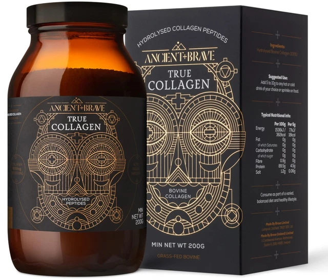 ANCIENT BRAVE TRUE Collagen 200g Grass Fed Bovine Collagen Powder 100% ...