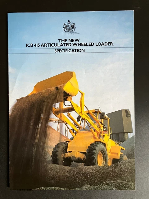JCB 415 WHEELED LOADER TRACTOR BROCHURE AGRICULTURE 80s FARM INDUSTRIAL ...
