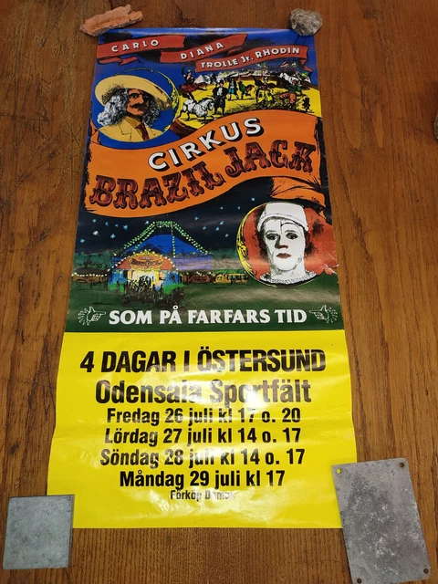 PLAKAT CLOWN CIRKUS Brazil Jack Schweden Zirkus Circus Circo Cirque