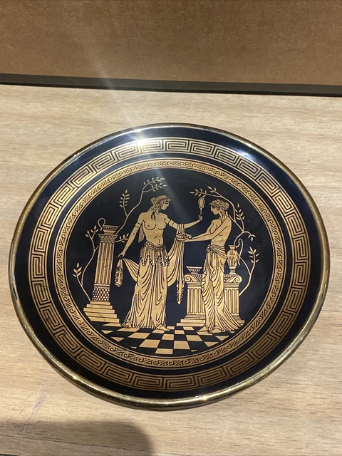 ADIS PLATE HANDMADE In Greece 24k Gold Details £8.00 - PicClick UK