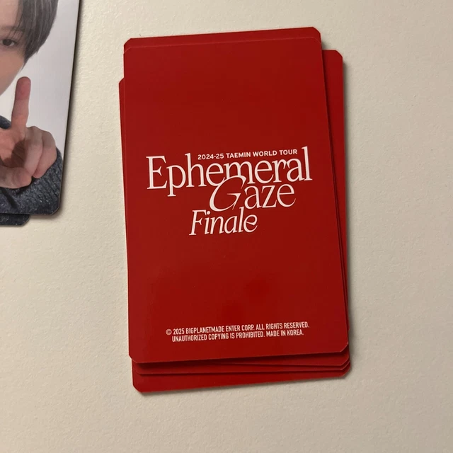 TAEMIN OFFICIAL TRADING Photocard 2025 World Tour 'Ephemeral Gaze ...