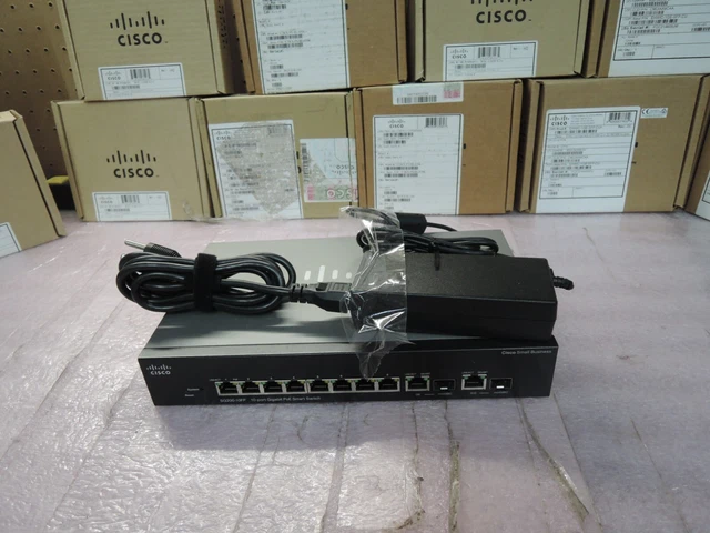 CISCO SG200-10FP SG200 10 Port Gigabit Poe Smart Switch WITH ADAPTER ...