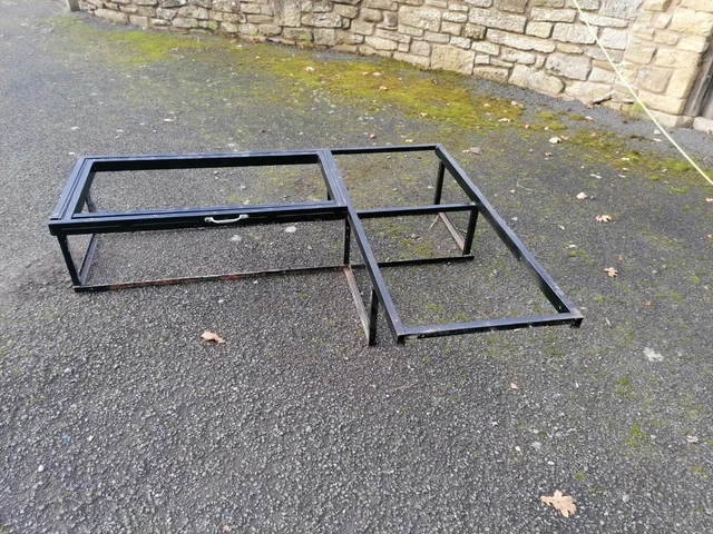 L-SHAPE SEAT CAMPERVAN Bed Pull Out Bench Metal Frame Camper Van £350. ...