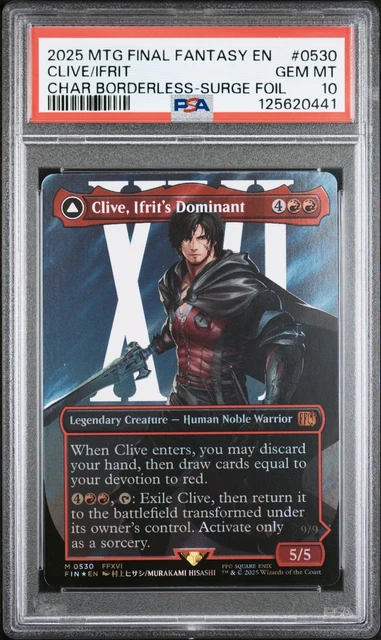 MTG FINAL FANTASY Clive, Ifrit's Dominant Borderless 0530 Surge Foil ...