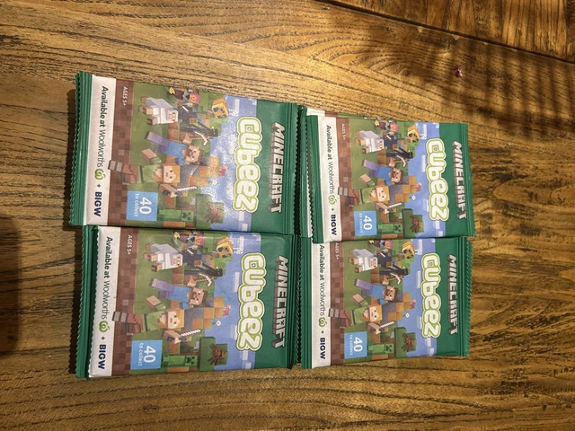 MINECRAFT CUBEEZ 2025 Woolworths x 40 New Unopened Packs $40.00 ...