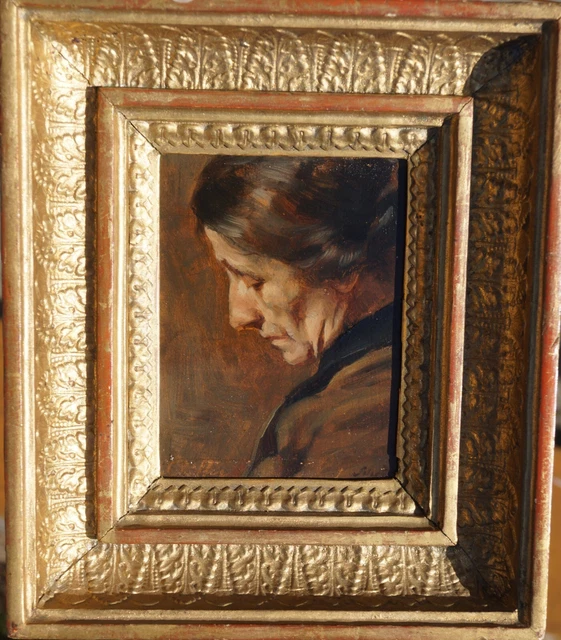ROBERT SCHEFFER, WOMAN IN Profile, Small Oil on Wood, 1926 ...
