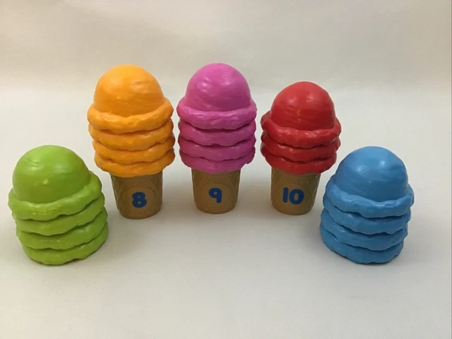 LAKESHORE COUNTING CONES Colors Counting Pretend Food Replacement pcs ...