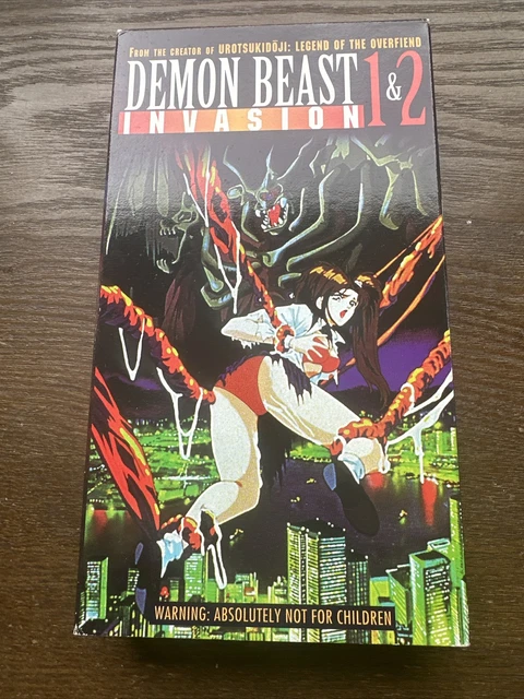 VHTF ENGLISH DIALOGUE Demon Beast Invasion VHS 1999 1 & 2 93 MIN. ANIME ...