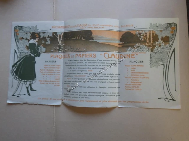 1900.PUBLICITÉ ART NOUVEAU plaques Claudine photographie (Archambault ...