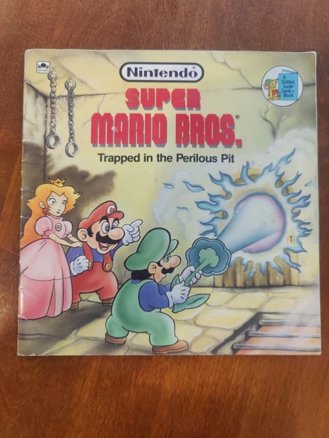 VINTAGE 1989 SUPER Mario Bros Trapped In The Perilous Pit Book Nintendo ...
