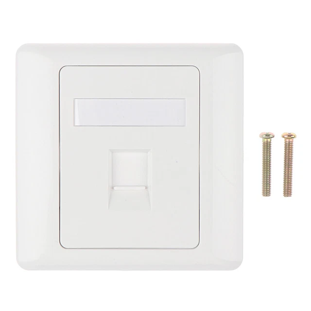 86 TYPE SINGLE Port RJ45 Wall Flat Face Plate Ethernet Network Socket ...