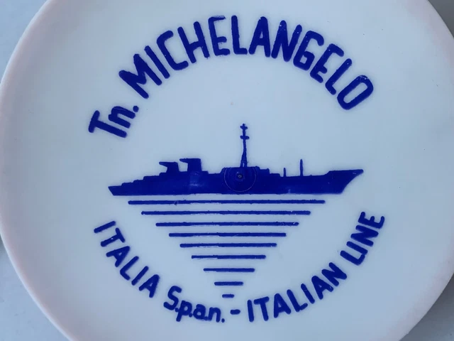 TAMBURELLO PUBBLICITARIO TN Michelangelo Transatlantico - Italian Line ...