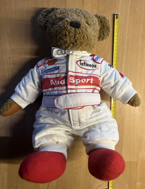 TEDDYBÄR SUNKID TEDDY Bär Rennfahrer Audi Plüschtier Kuscheltier 40 cm ...